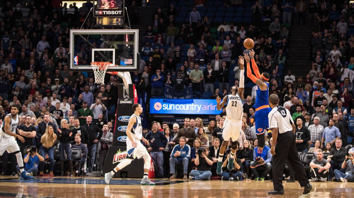 Otra vez Melo ¡Game-Winner! Increíble Towns(47)-Porzingis(29) - AS.com