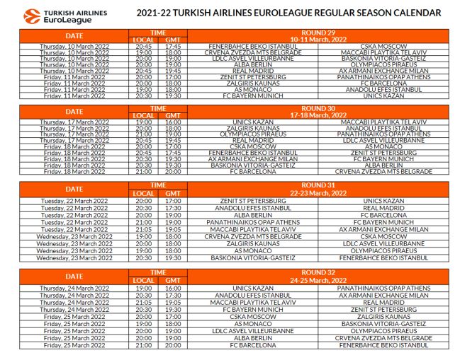 Ya se conoce el calendario de la Euroliga 2021-22 - AS.com