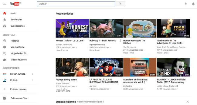 Entra y mira el nuevo diseño web de YouTube - AS.com