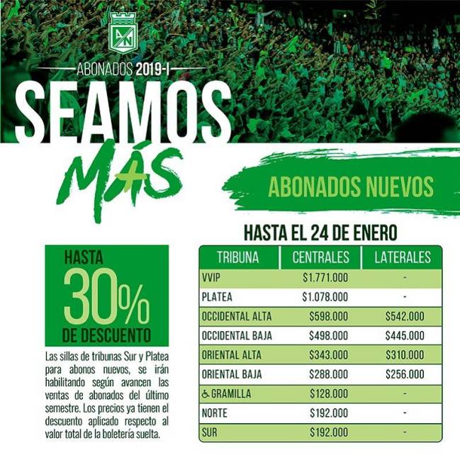 Seamos Más Pide Nacional Con Su Plan De Abonos I 2019 As Colombia