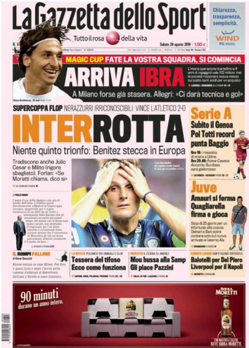 La prensa italiana destaca el primer fracaso de Benítez - AS.com
