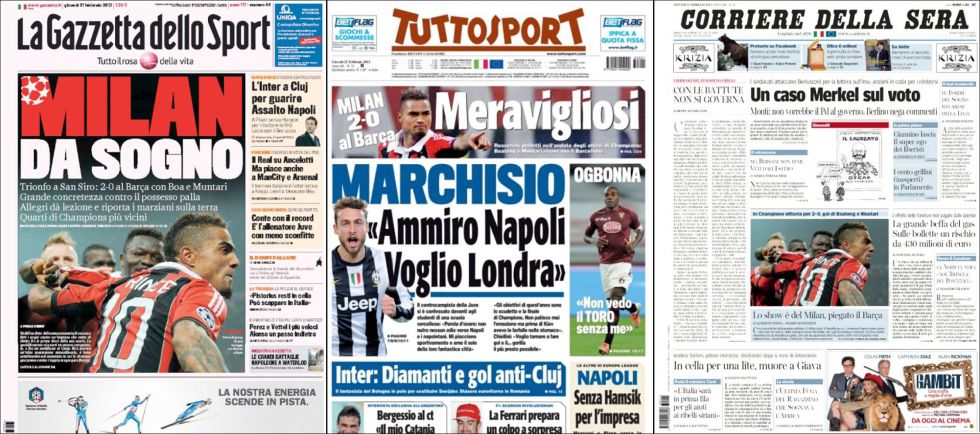La prensa italiana, crítica: 'Barça, tanta posesión para nada' - AS.com
