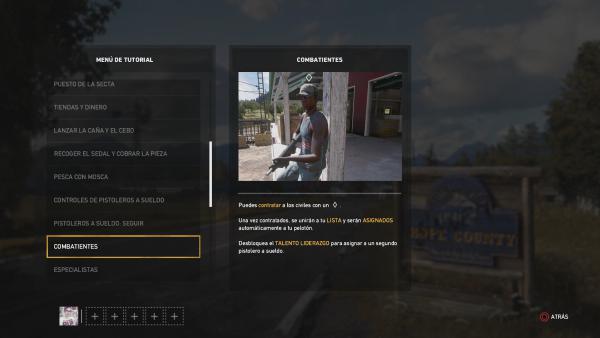 Far Cry 5: Guía completa - Menú de tutorial - MeriStation