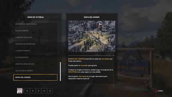 Far Cry 5: Guía completa - Menú de tutorial - MeriStation