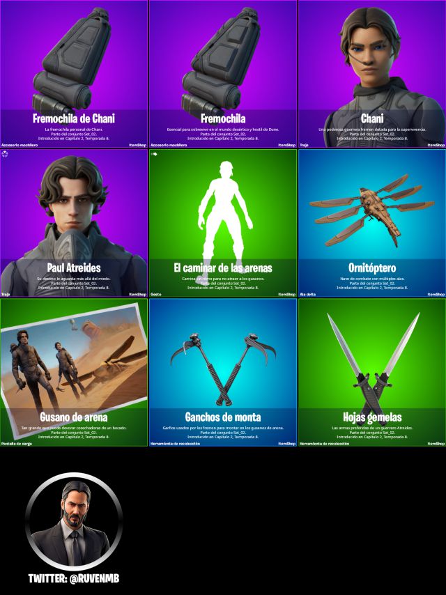 Dune llega a Fortnite; skins de Paul Atreides, Chani, nuevos accesorios ...