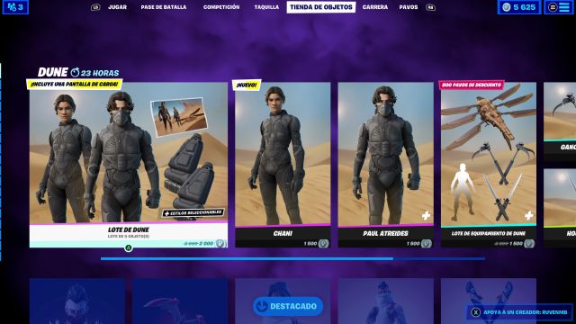 Fortnite: skins Paul Atreides y Chani (Dune) ya disponibles; precio y ...