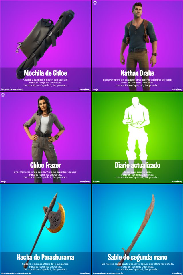Fortnite x Uncharted: skins Nathan Drake y Chloe Frazer ya disponibles ...