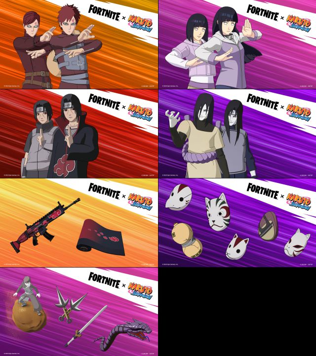 Fortnite x Naruto: ¿cuándo salen en la tienda Gaara, Itachi, Hinata y ...