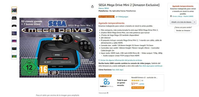 Mega Drive Mini 2: dónde reservar, cuándo sale, precio y qué juegos incluye - MeriStation