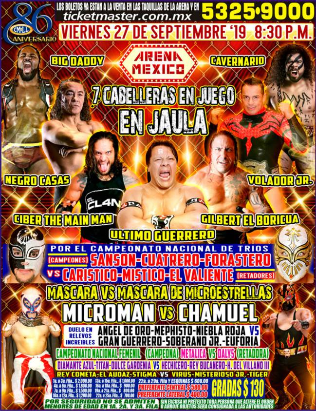 Cartelera Arena México CMLL: Luchas del 86 aniversario - AS México