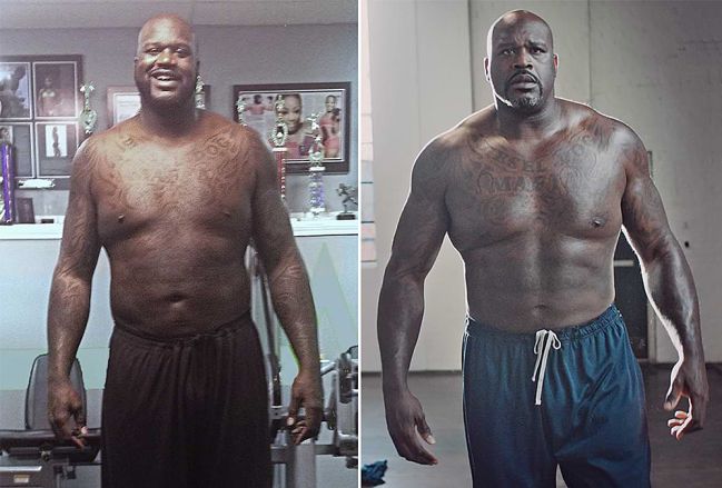 La transformación física de Shaquille O'Neal: de los sándwiches al six ...