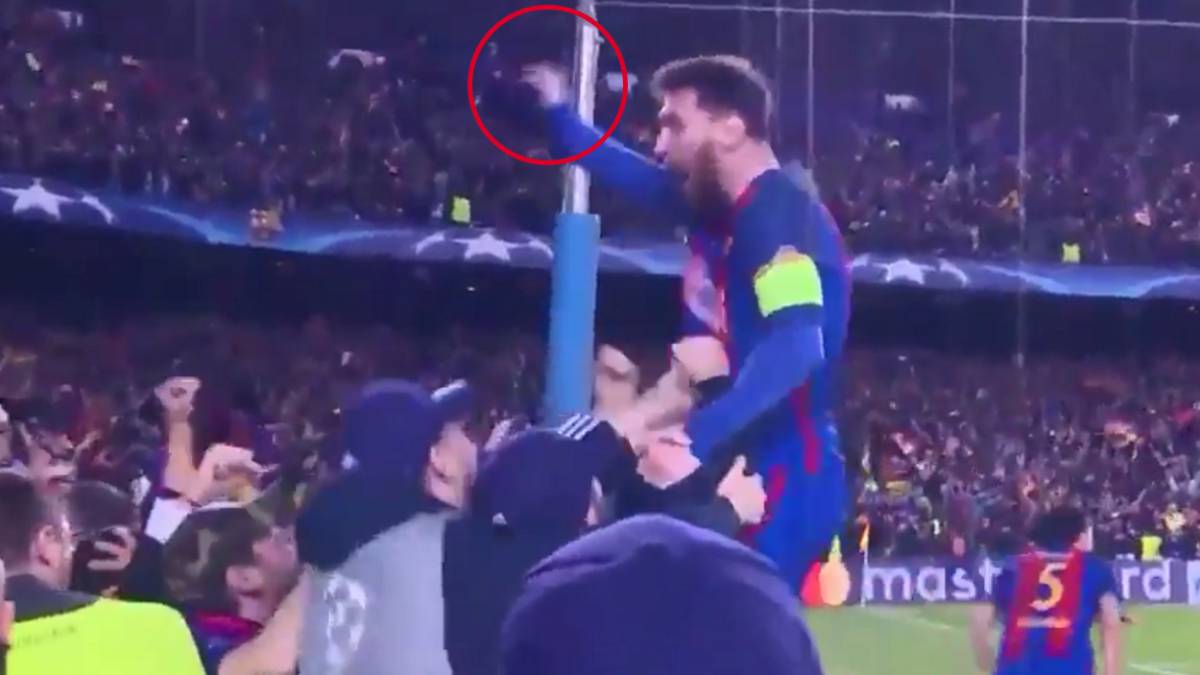 Vídeo | La loca celebración de Messi con el público en el 6-1: ¡le ...