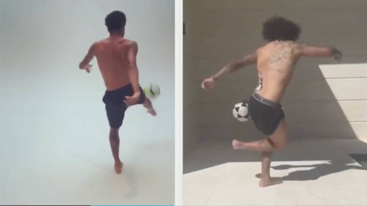 Marcelo equal to Neymar skills challenge, nominates Beckham - AS.com